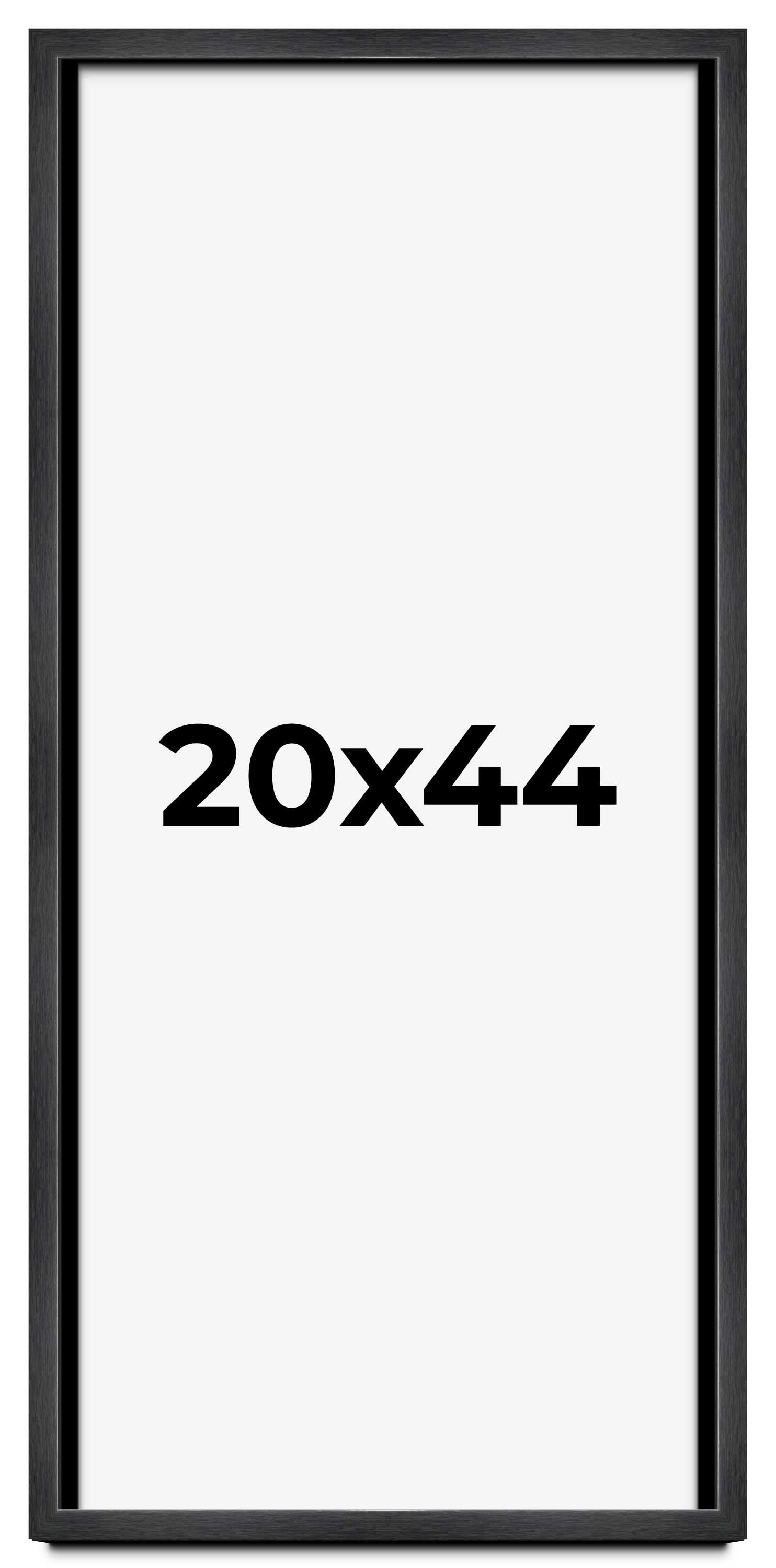 20x44 Frame Black Charcoal Grey Wood Textured Picture Frame | 0.75 Inch ...