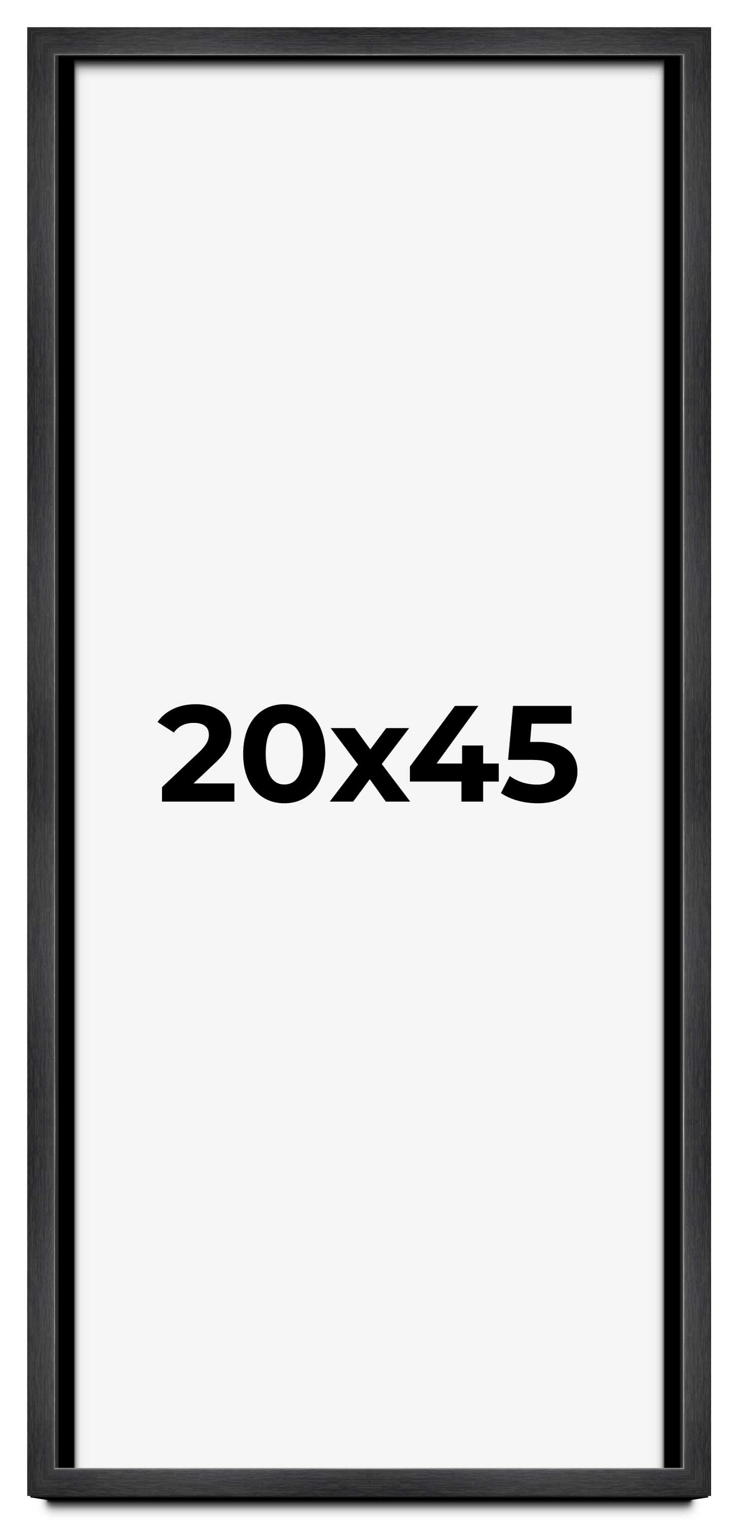 20x45 Frame Black Charcoal Grey Wood Textured Picture Frame | 0.75 Inch ...