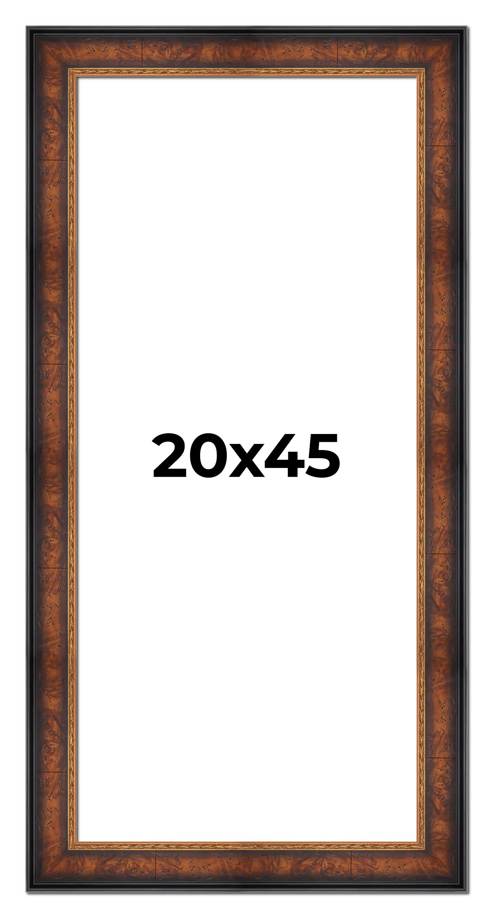 20x45 Frame Brown Walnut Gold Ornate Trim Solid Wood Plein Air Picture ...