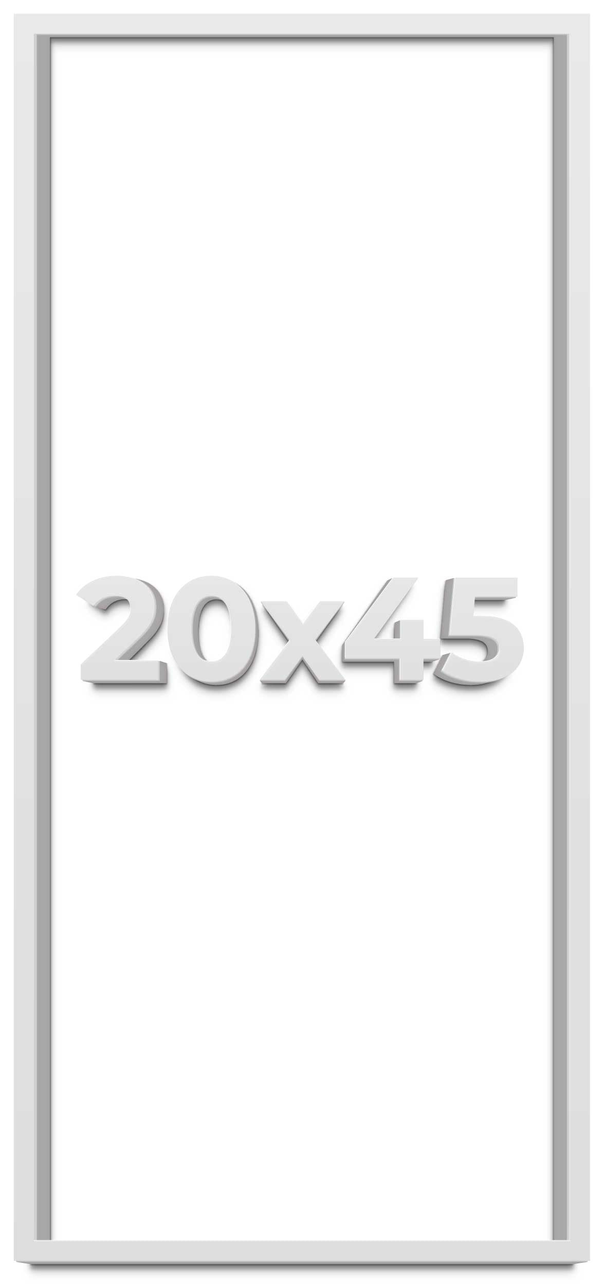 20x45 Shadow Box Frame White | 1 Inches Deep Real Wood Contemporary ...