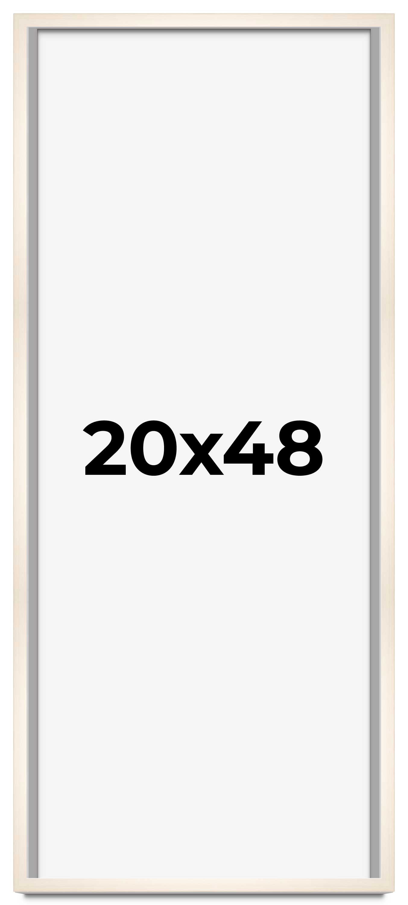 20x48 Shadow Box Cream of Wheat White Washed Display Frame | 0.875 ...