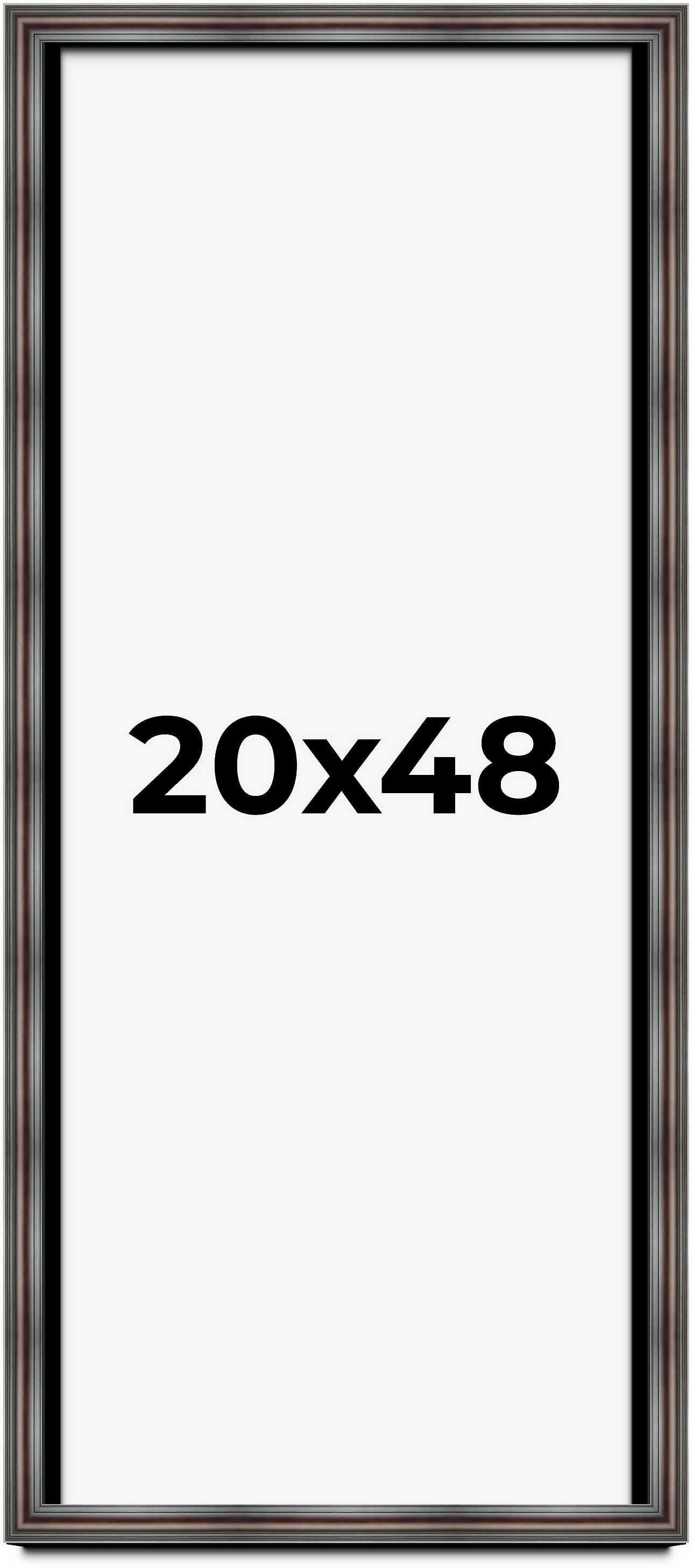 20x48 Shadow Box Frame Brown Cherry | 2.625 Inches Deep Pine Wood ...
