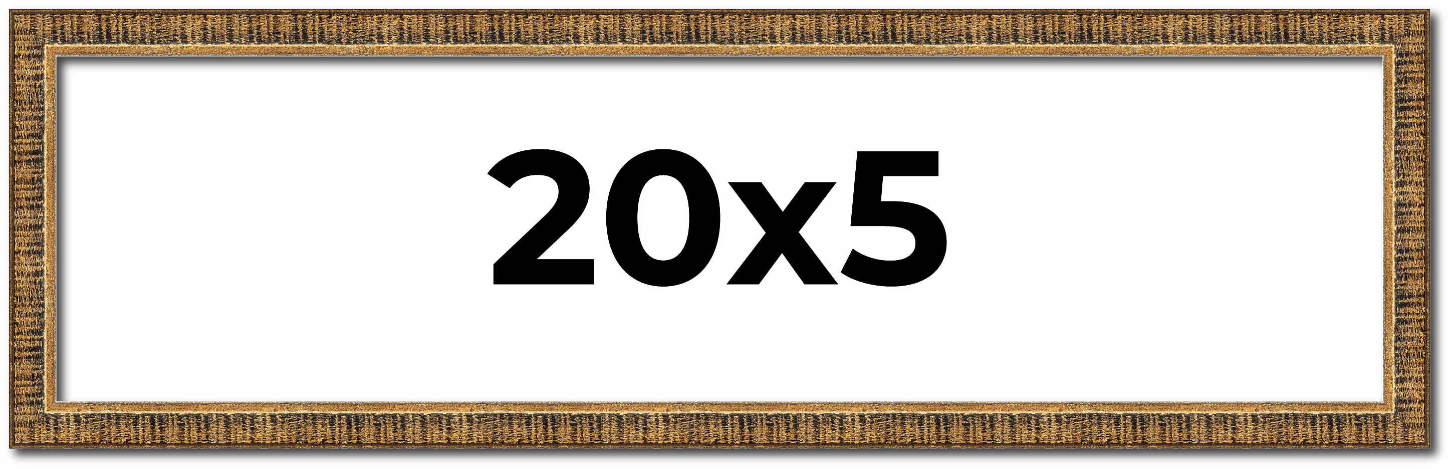 20x5 Frame Gold Solid Wood Picture Frame - Complete Modern Photo Frame ...