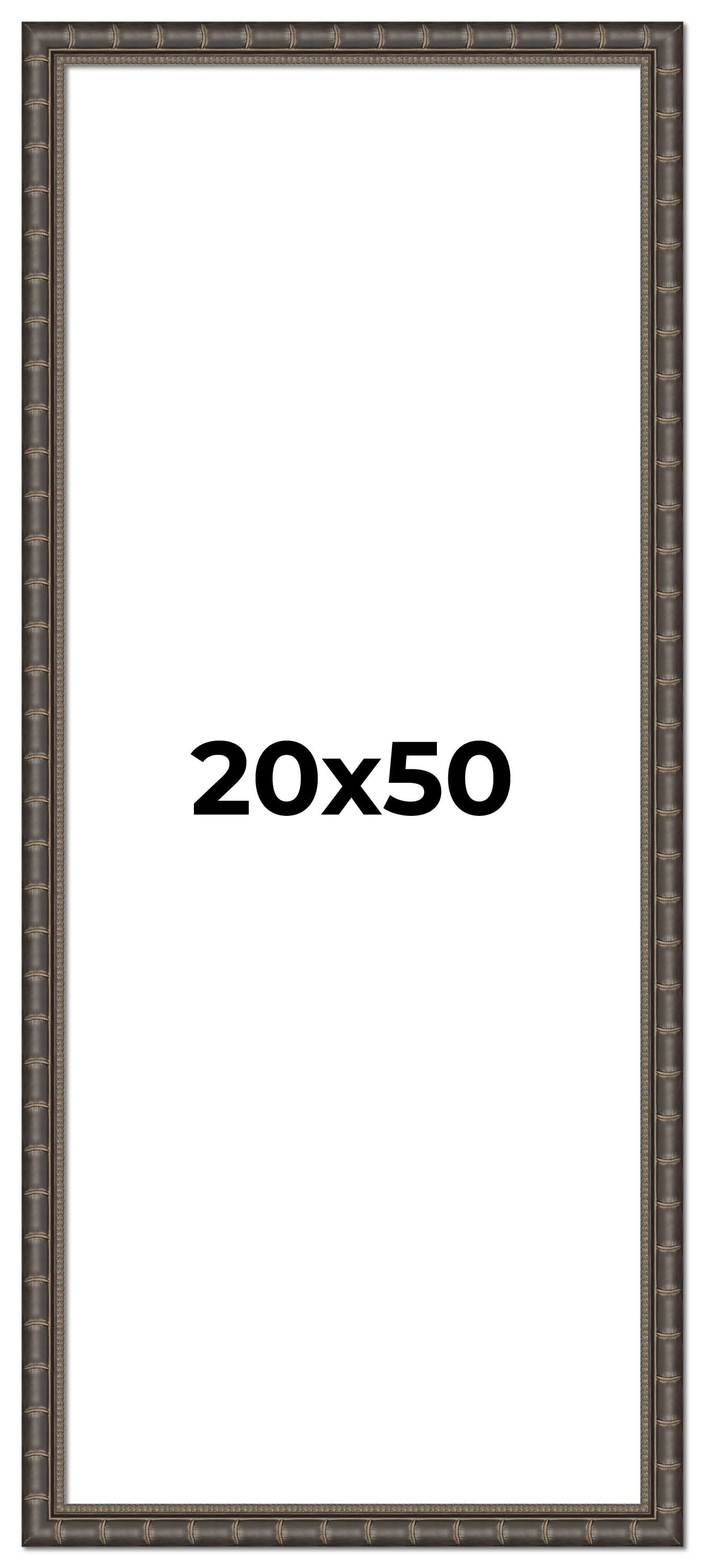 20x50 Frame Black Bamboo Solid Wood Picture Frame Width 1.5 Inches ...