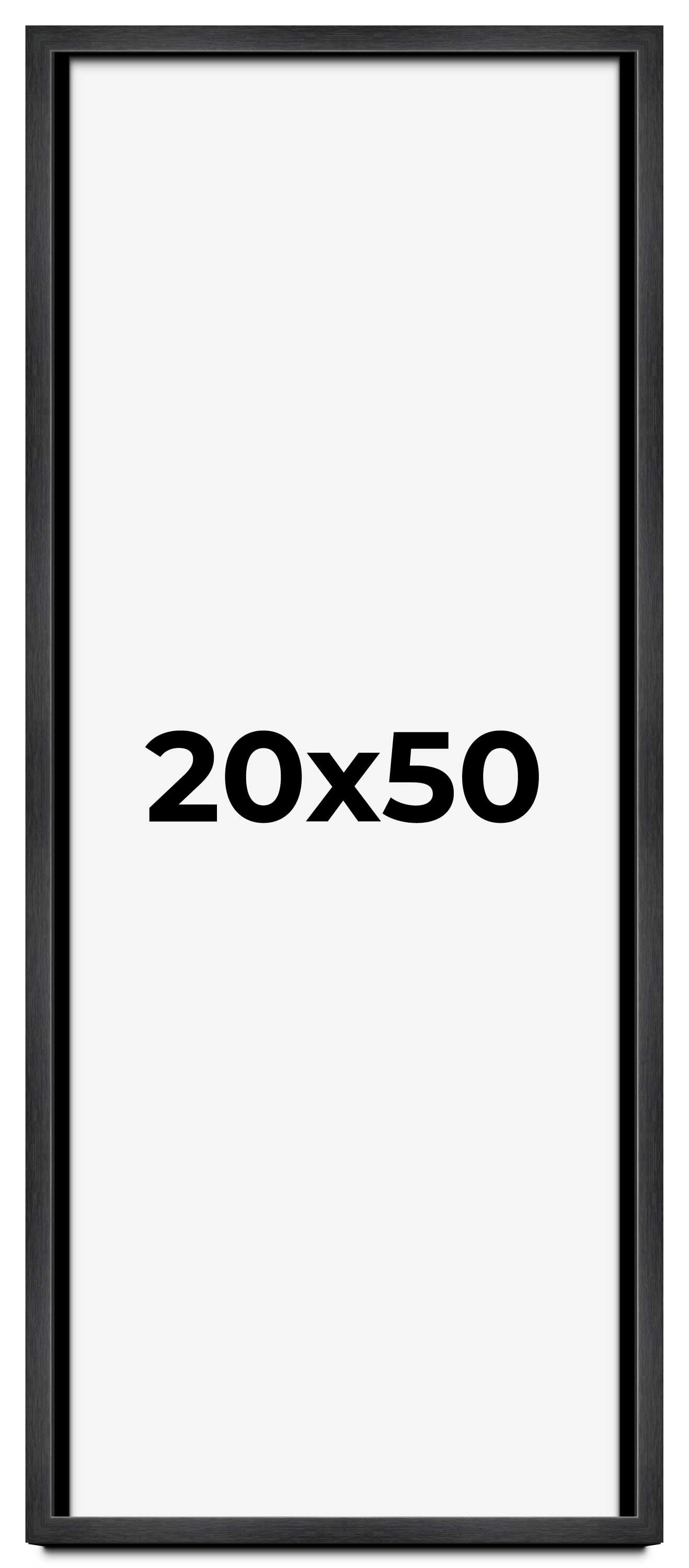 20x50 Frame Black Charcoal Grey Wood Textured Picture Frame | 0.75 Inch ...