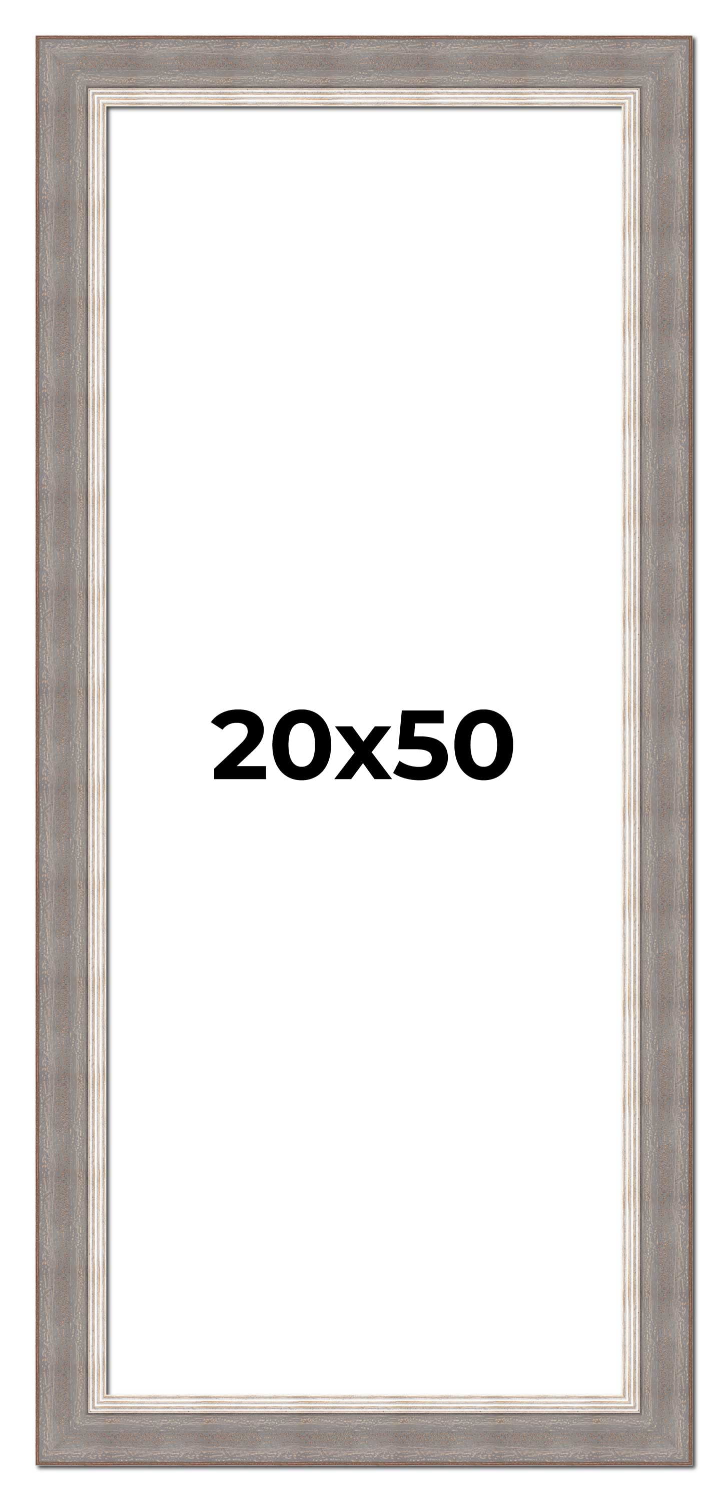 20x50 Frame Grey Real Wood Picture Frame Width 2.75 Inches | Interior ...