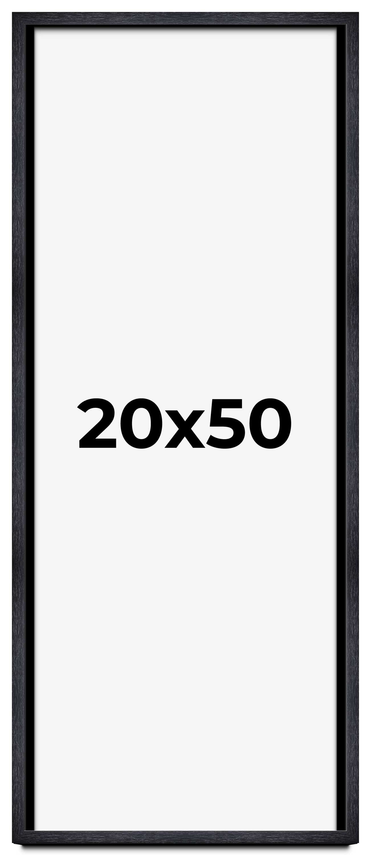 20x50 Shadow Box Frame Black | 1 Inches Deep Real Wood Farmhouse ...