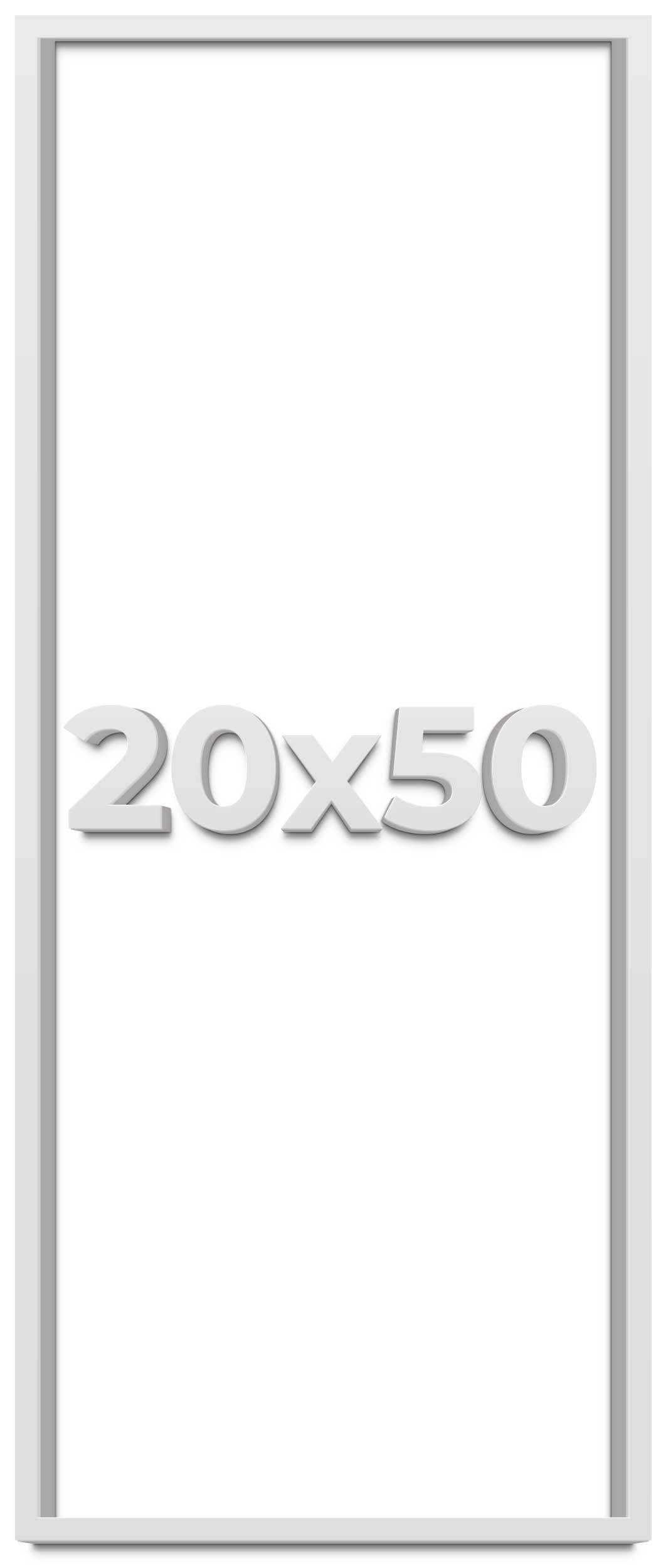 20x50 Shadow Box Frame White | 2 Inches Deep Real Wood Contemporary ...