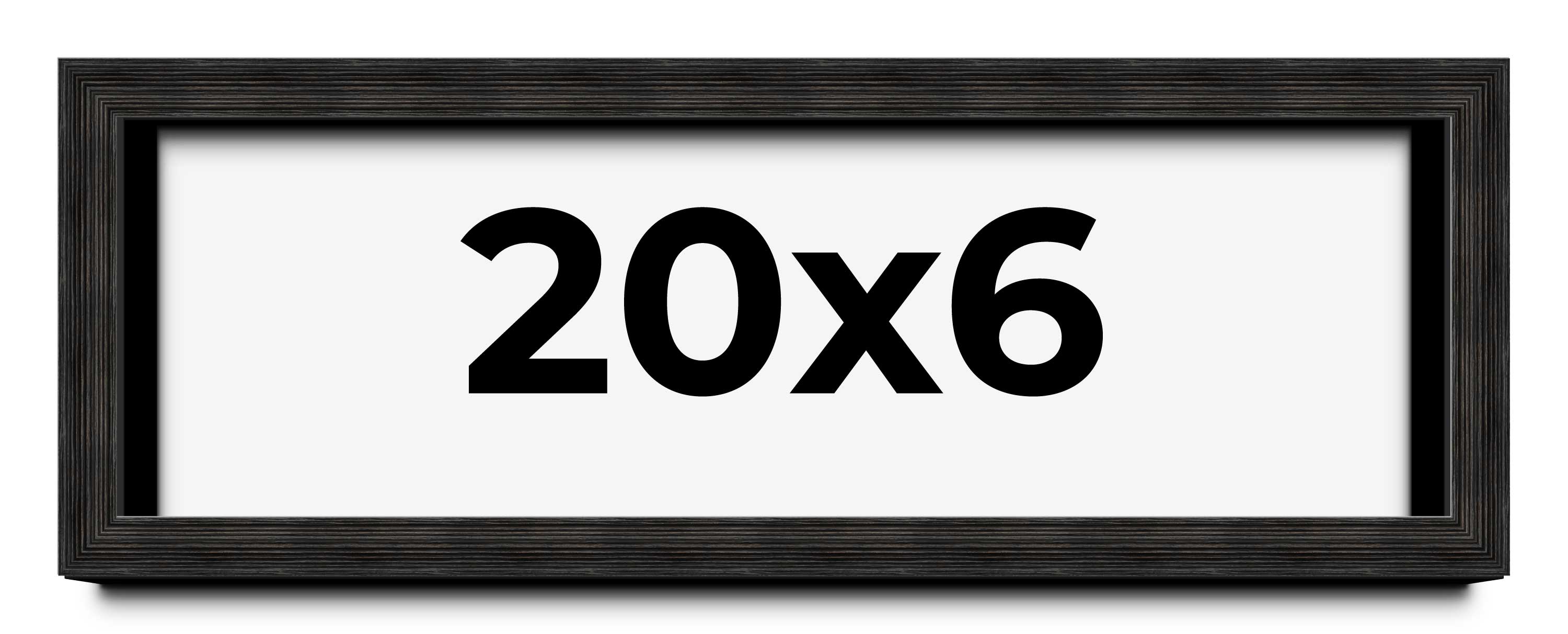 20x6 Shadow Box Black Rustic Barnwood Display Frame | 1.125 Inch Deep ...