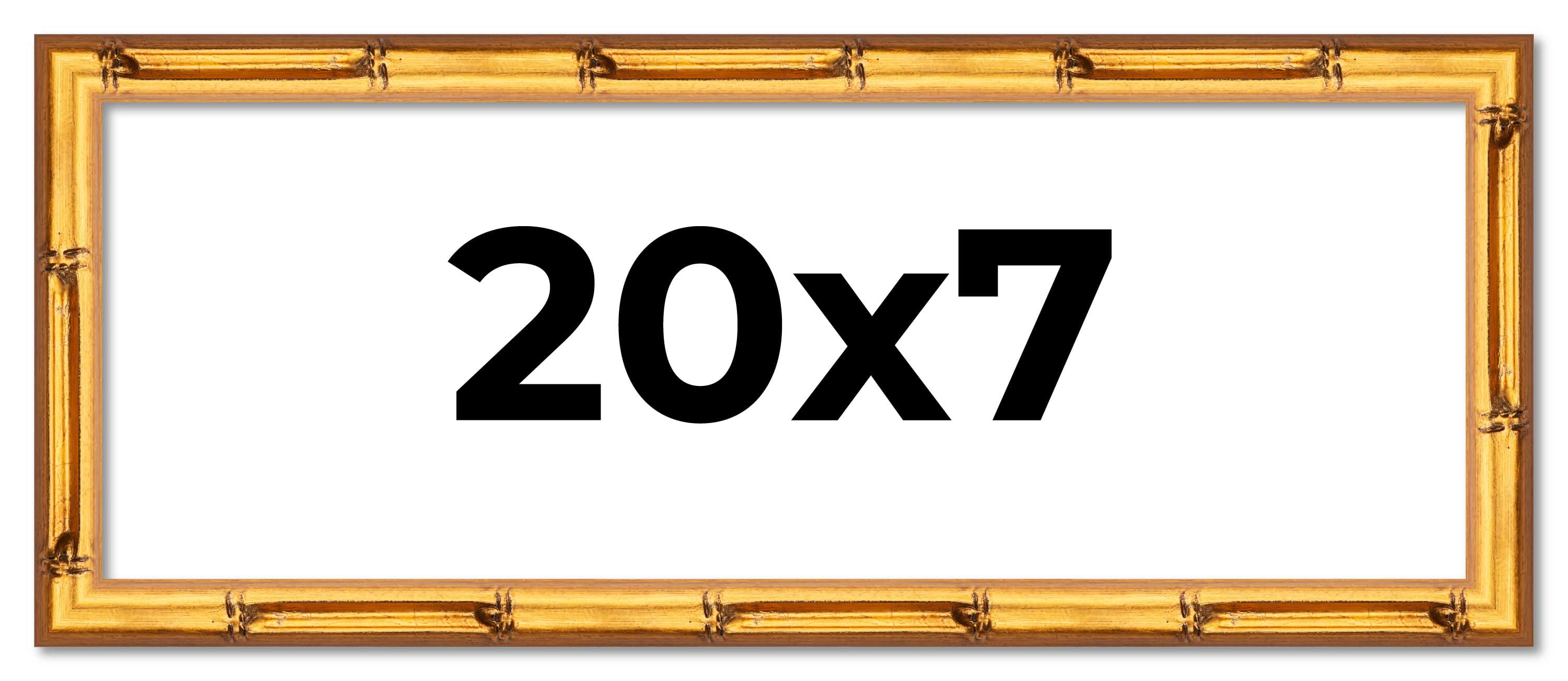 20x7 Frame Gold Bamboo Picture Frame - Complete Modern Photo Frame ...
