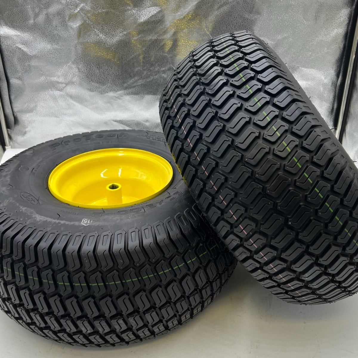 20x8.00-8 Lawn Mower Wheels - Turf Tech Tread - Set of 2 - Fits on 3/4 ...