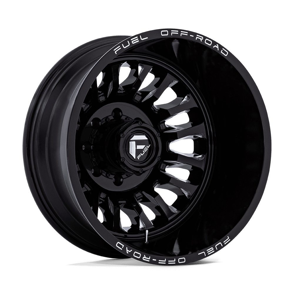 20x8.25 Fuel Off-Road D868 Arc Black Milled DUALLY REAR Wheel 8x6.5 ...