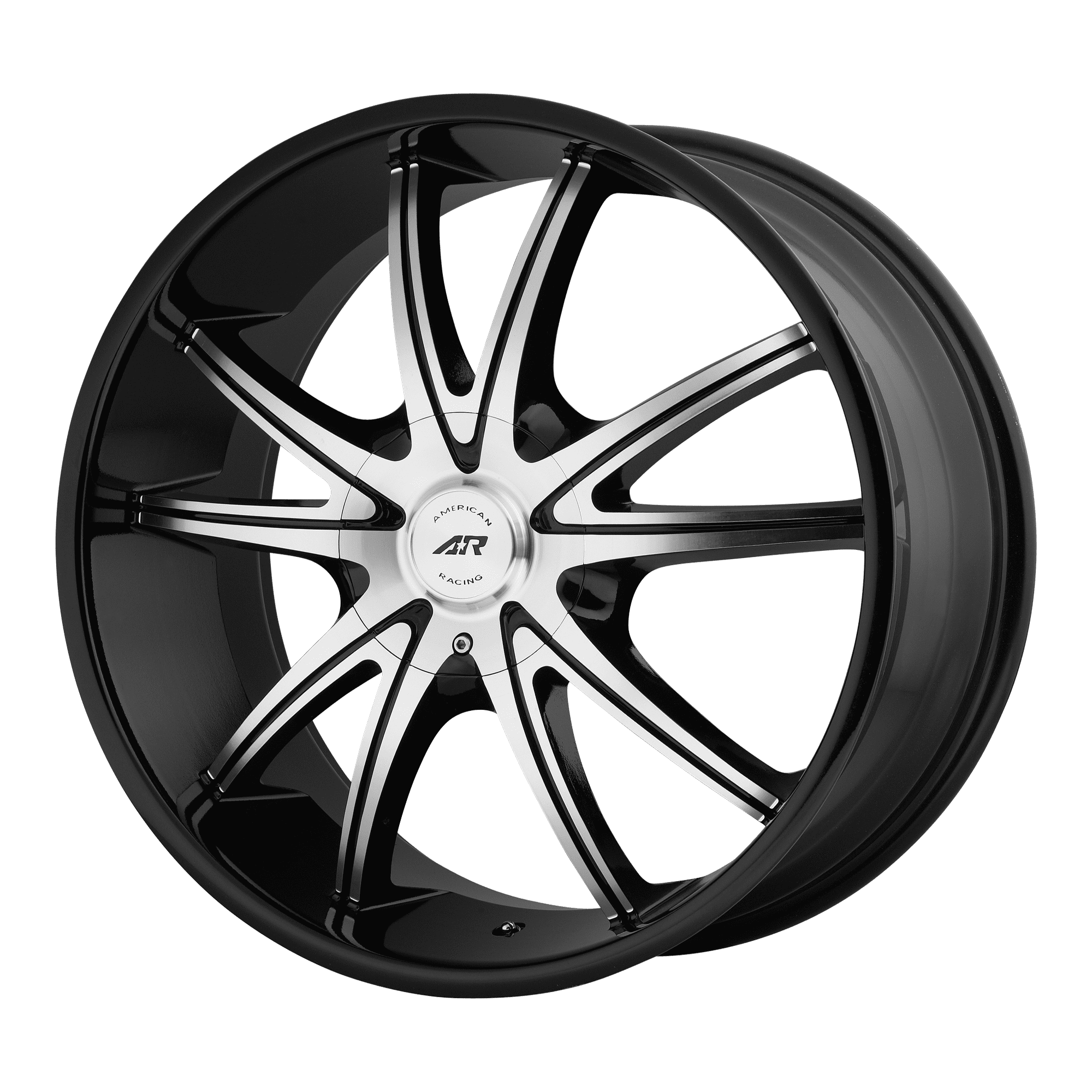 20x8.5 American Racing AR897 Gloss Black Machined Wheel 5x130 (38mm ...