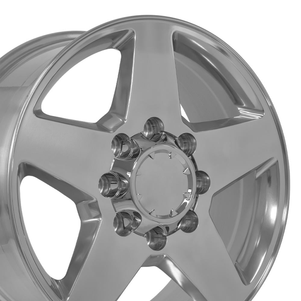 "Polished 20"" Replica Wheel Rim CV91A for Chevrolet, GMC 8 Lug, 20x8.5 ...