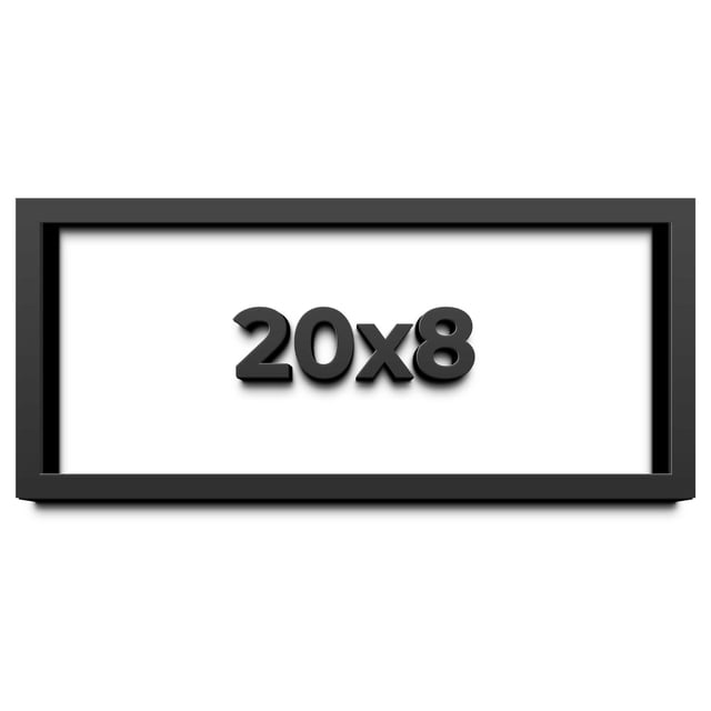 20x8 Shadow Box Frame Black | 1 inches Deep Real Wood Contemporary ...