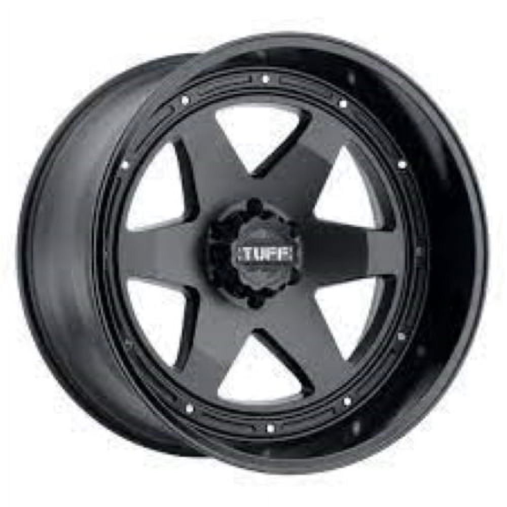 20x9 Tuff T1A MATTE BLACK W/ GLOSS BLACK LIP Wheel 6x4.5 (15mm ...