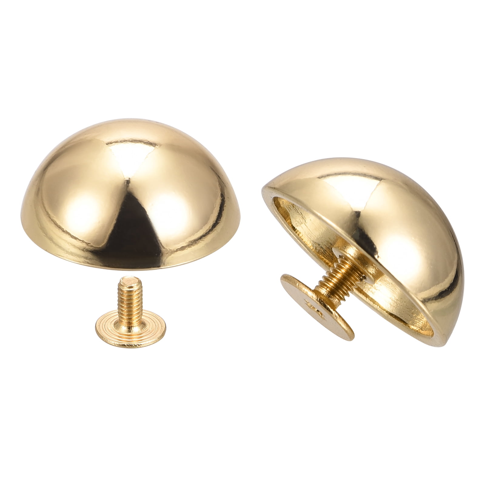 20x9mm Screw Back Rivets Hollow Round Head Leather Studs Gold Tone 10 ...