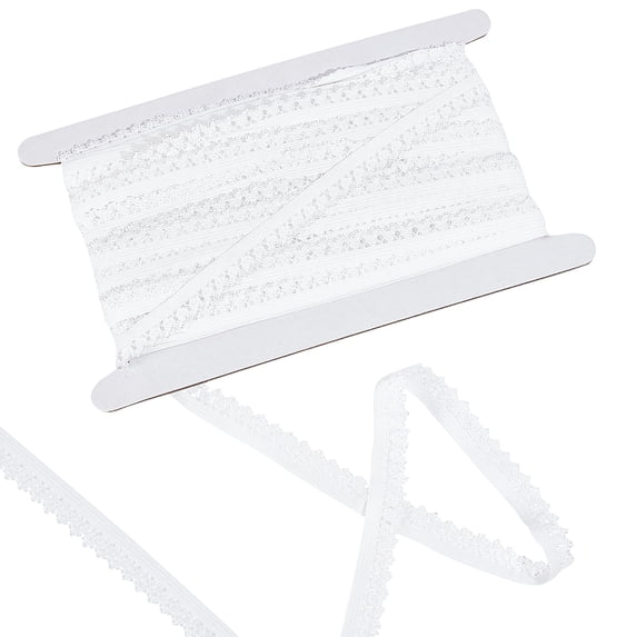 20yards Polyester Elastic Ribbon Flat White 13mm White - Walmart.com
