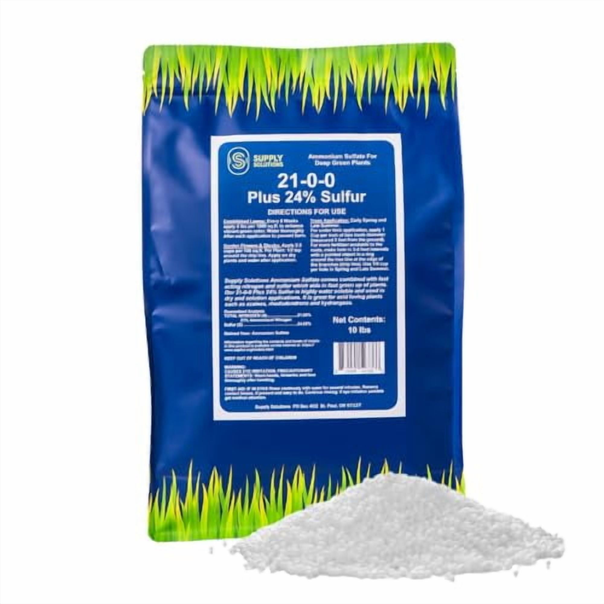 21-0-0-24S Ammonium Sulfate for Deep Green Plants - Soil Acidifier for ...
