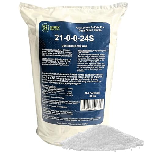 21-0-0-24S Ammonium Sulfate for Deep Green Plants - Soil Acidifier for ...