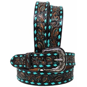 27-28 Girls Kids Child Youth 1-1/4" Wide Western Rodeo Fashion Two-Tone ...