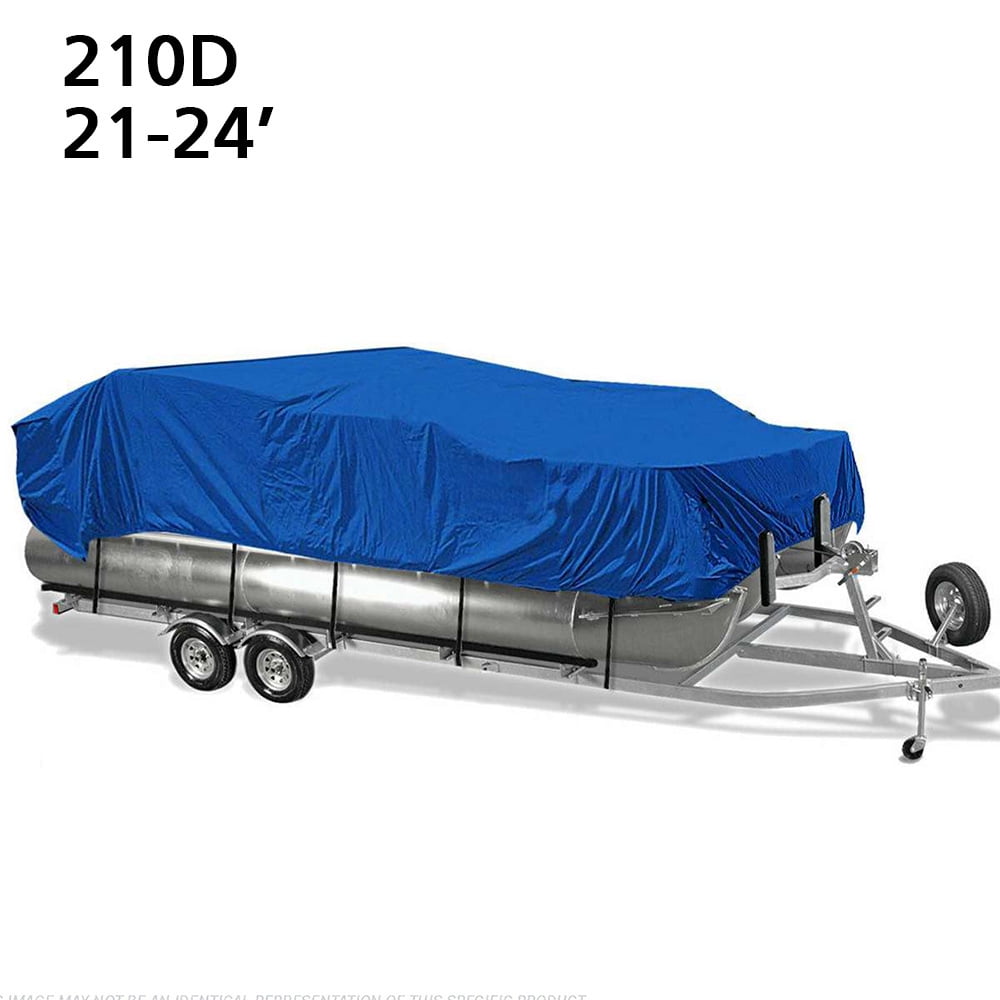 21-24Ft 210D Pontoon Boat Cover Waterproof Heavy Duty Trailerable ...