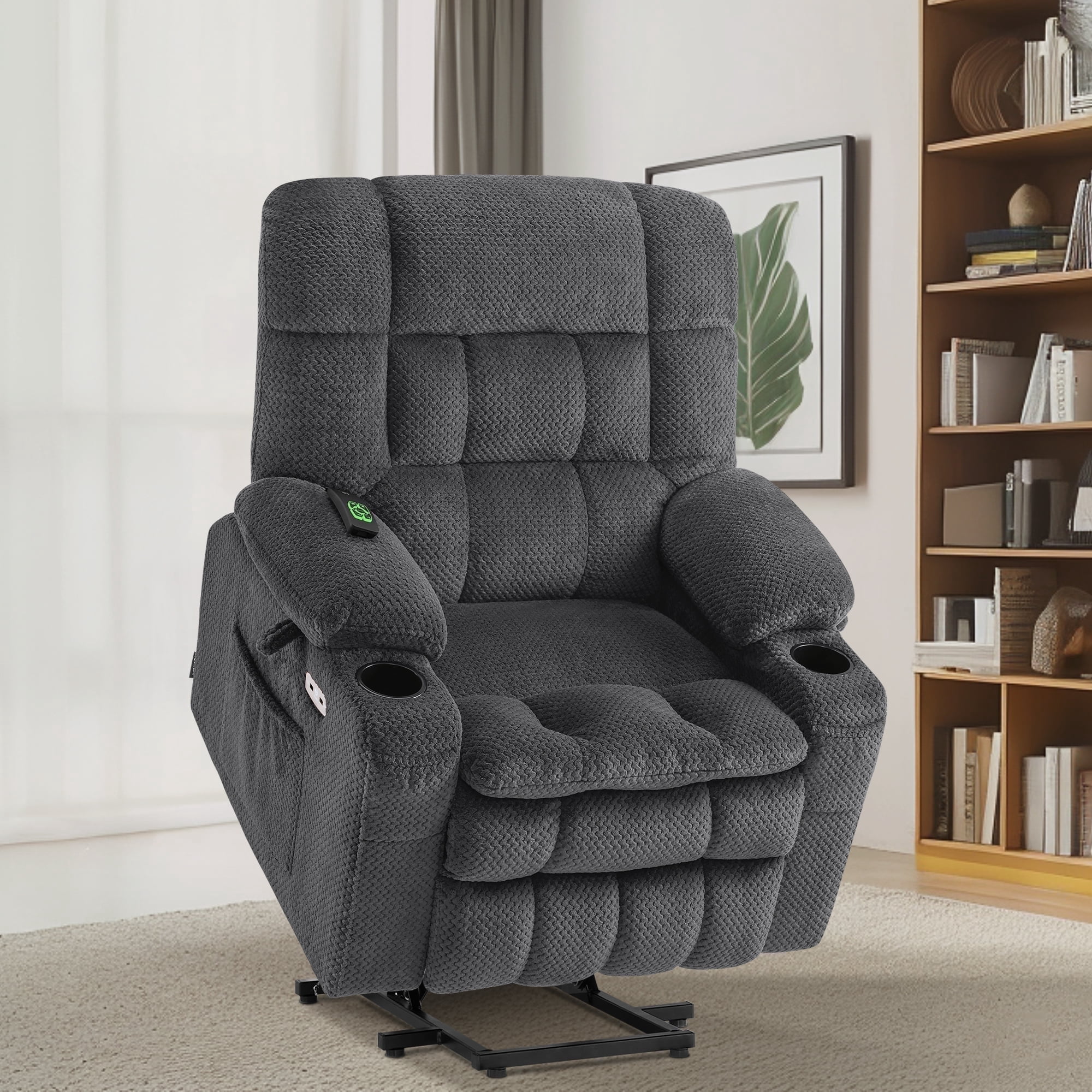 21.3" Seat Width Lay Flat Dual Motor Power Recliner Lift Chair with ...