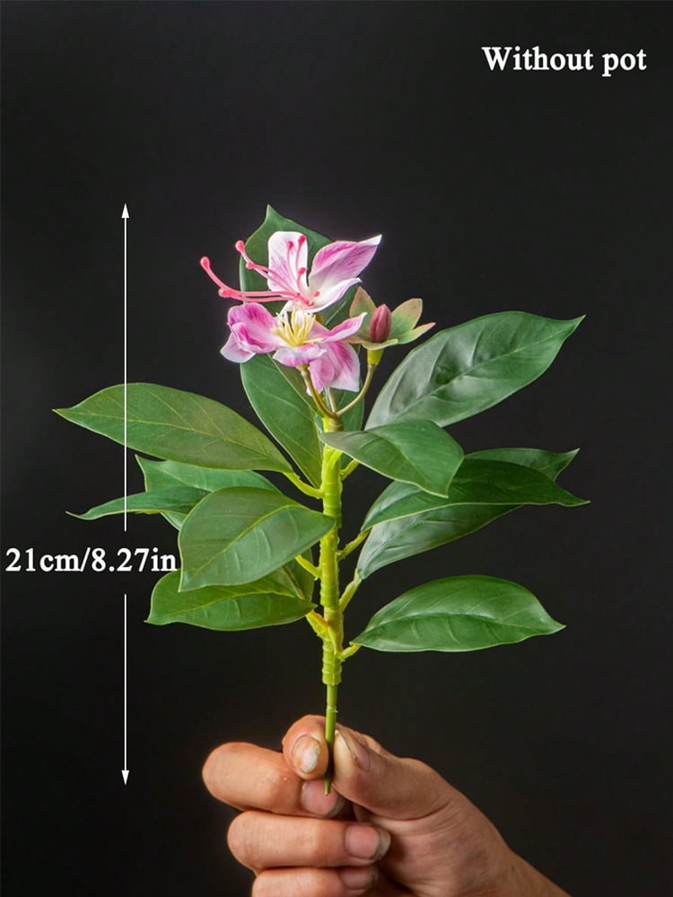 21-40cm Artificial Azaleas Plants Fake Rubber Tree Tropical Palm Leaves ...
