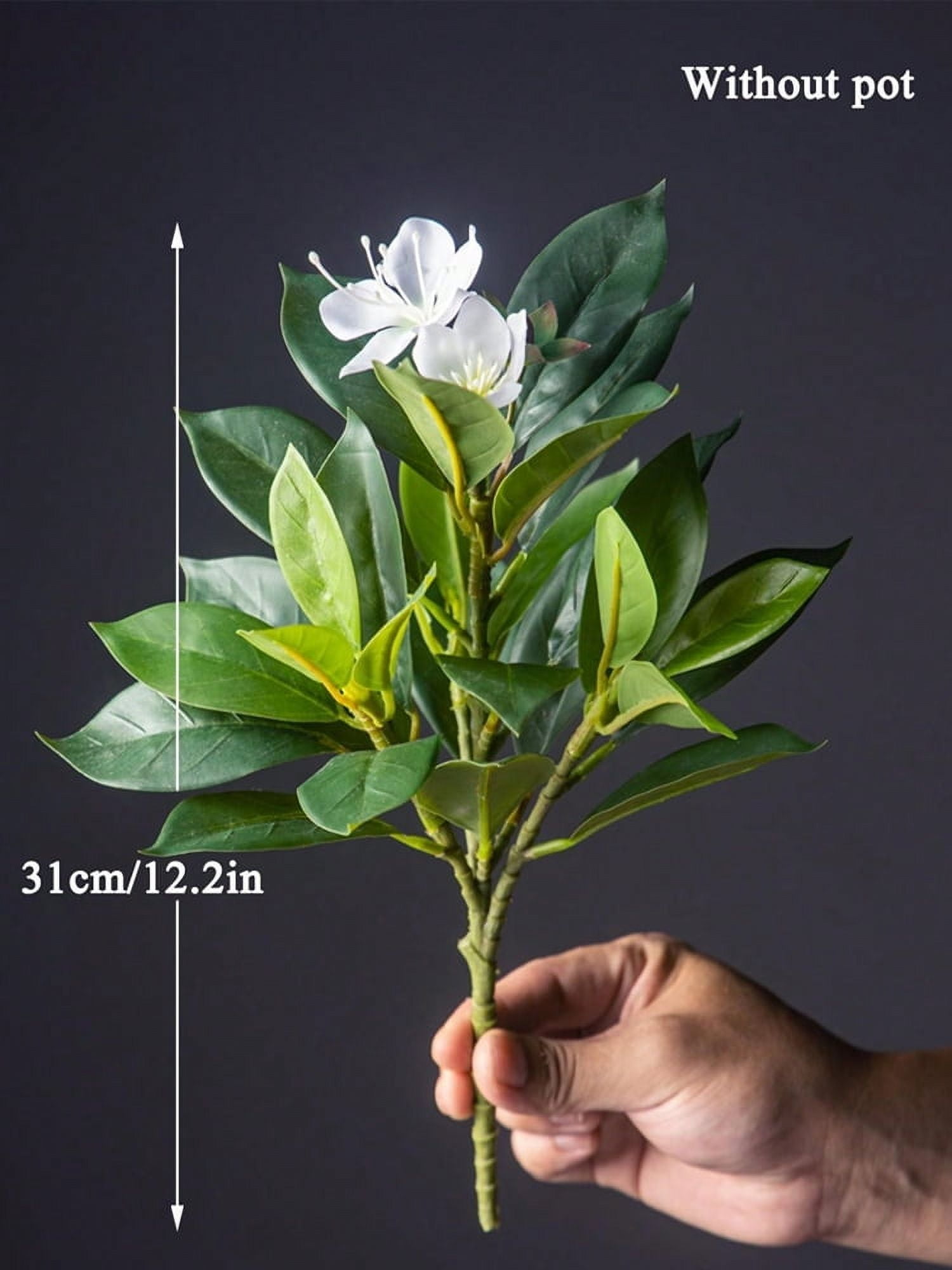 21-40cm Artificial Azaleas Plants Fake Rubber Tree Tropical Palm Leaves ...