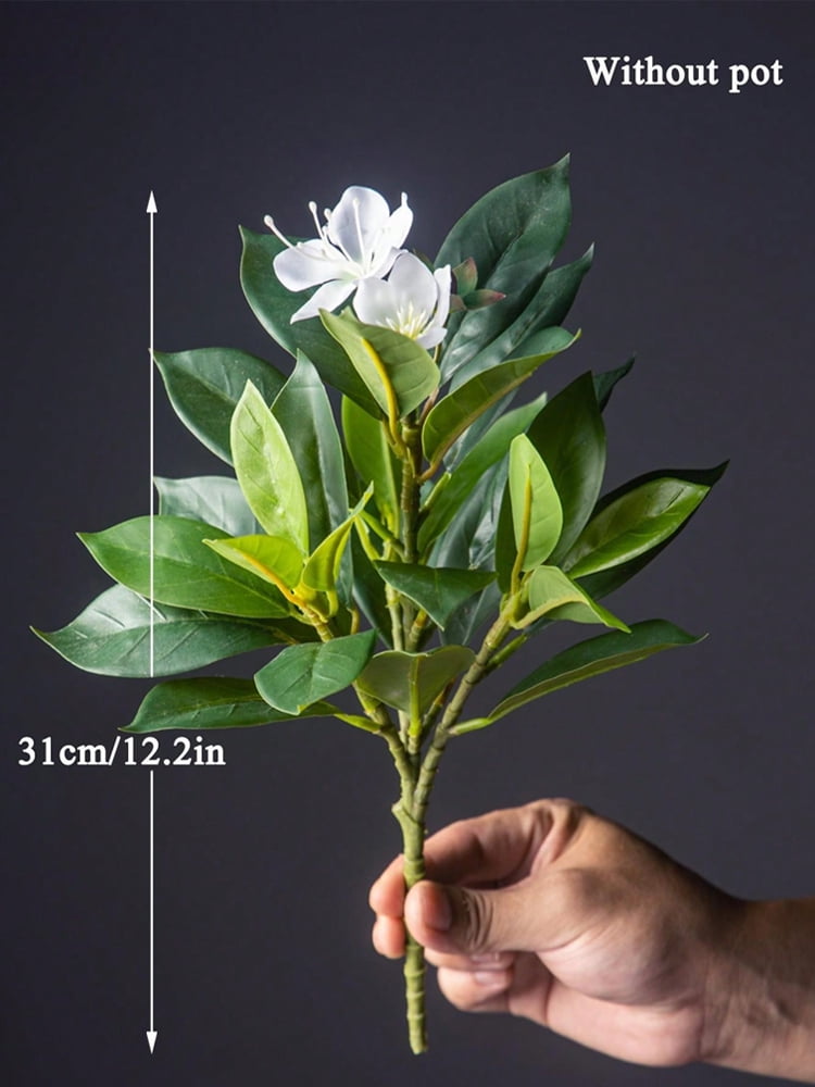 21-40cm Artificial Azaleas Plants Fake Rubber Tree Tropical Palm Leaves ...