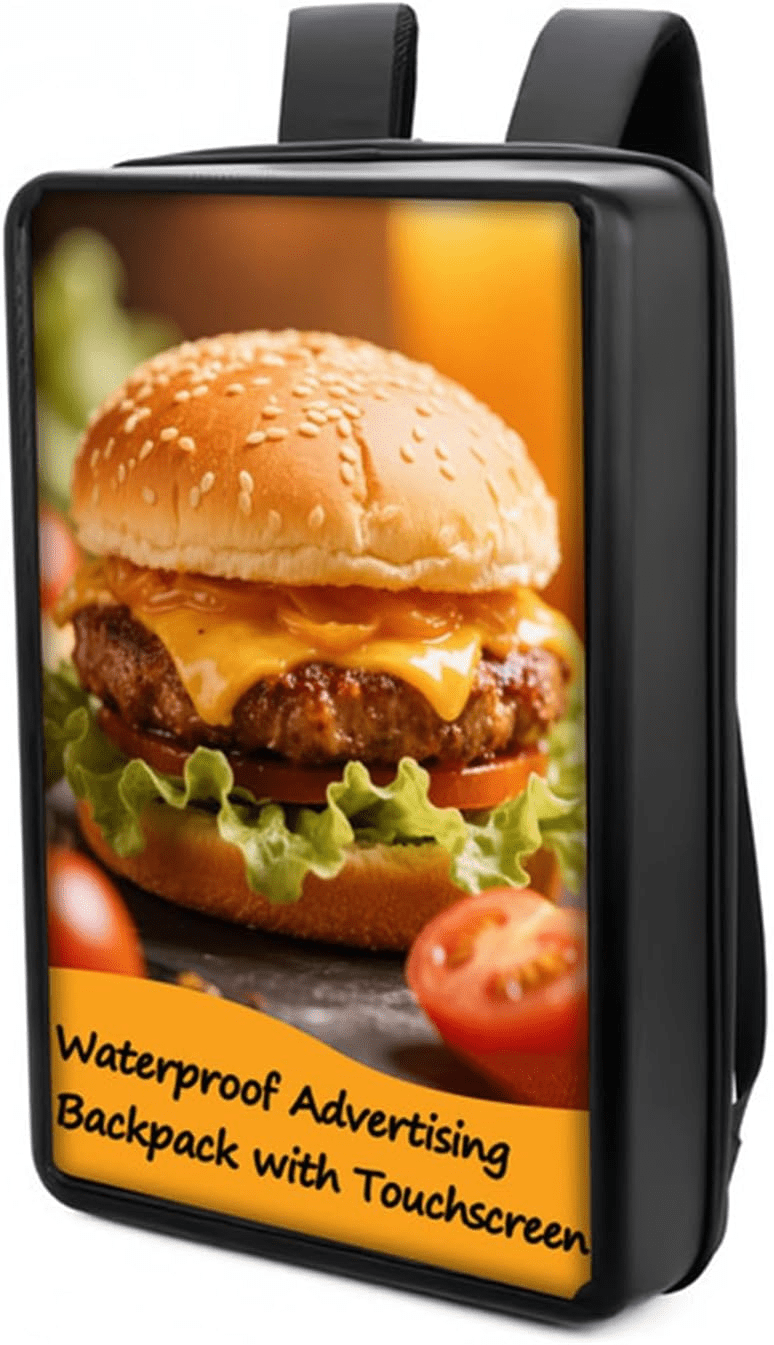21.5 Inch Touchscreen Advertising Backpack, 1000nits High Brightness ...