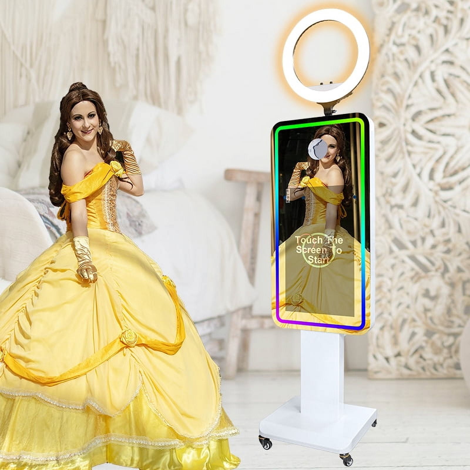 21.5" Magic Mirror Photo Booth with Touch Screen, DSLR Camera Support ...