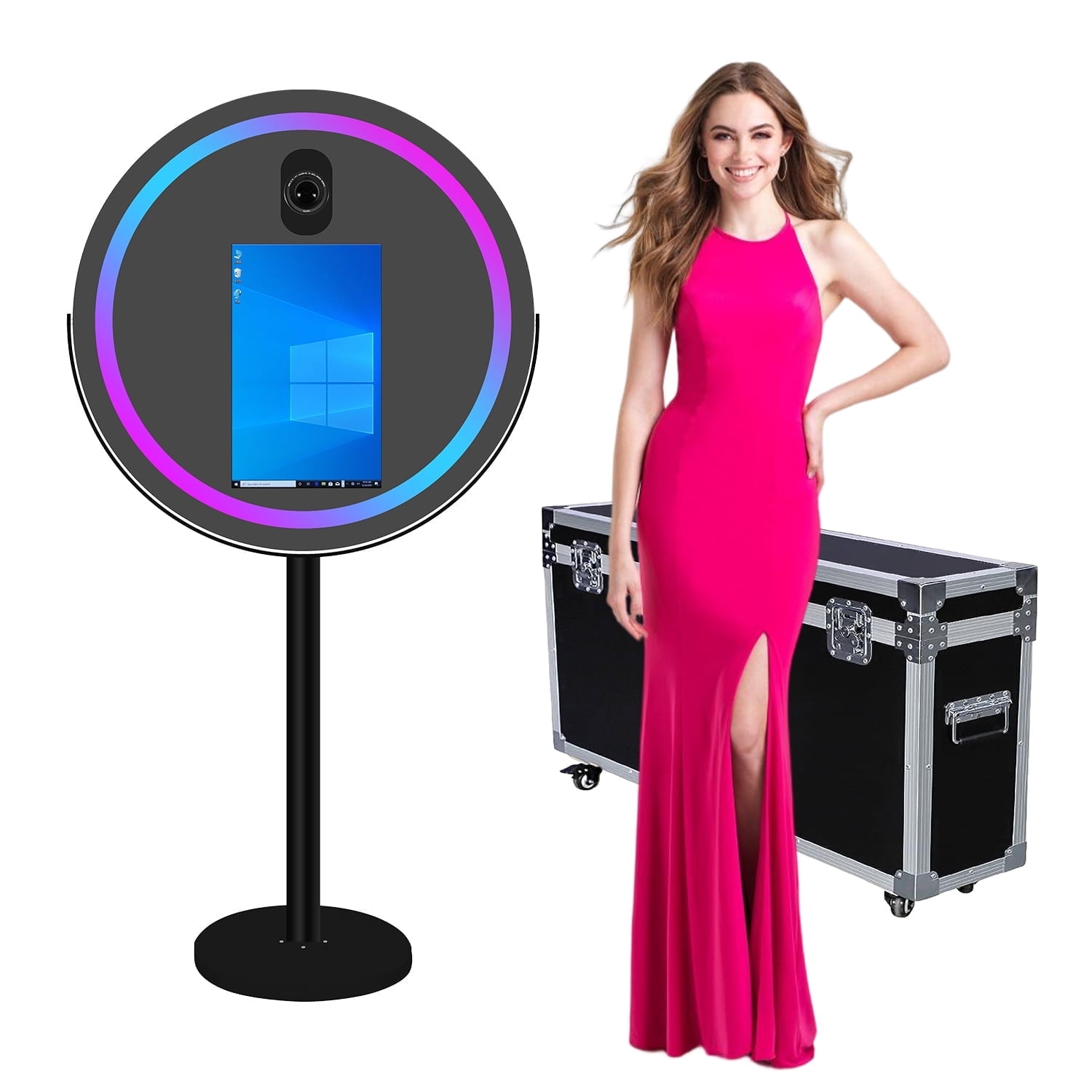 21.5''Portable Mirror Photo Booth Camera Magic Selfie Machine with ...