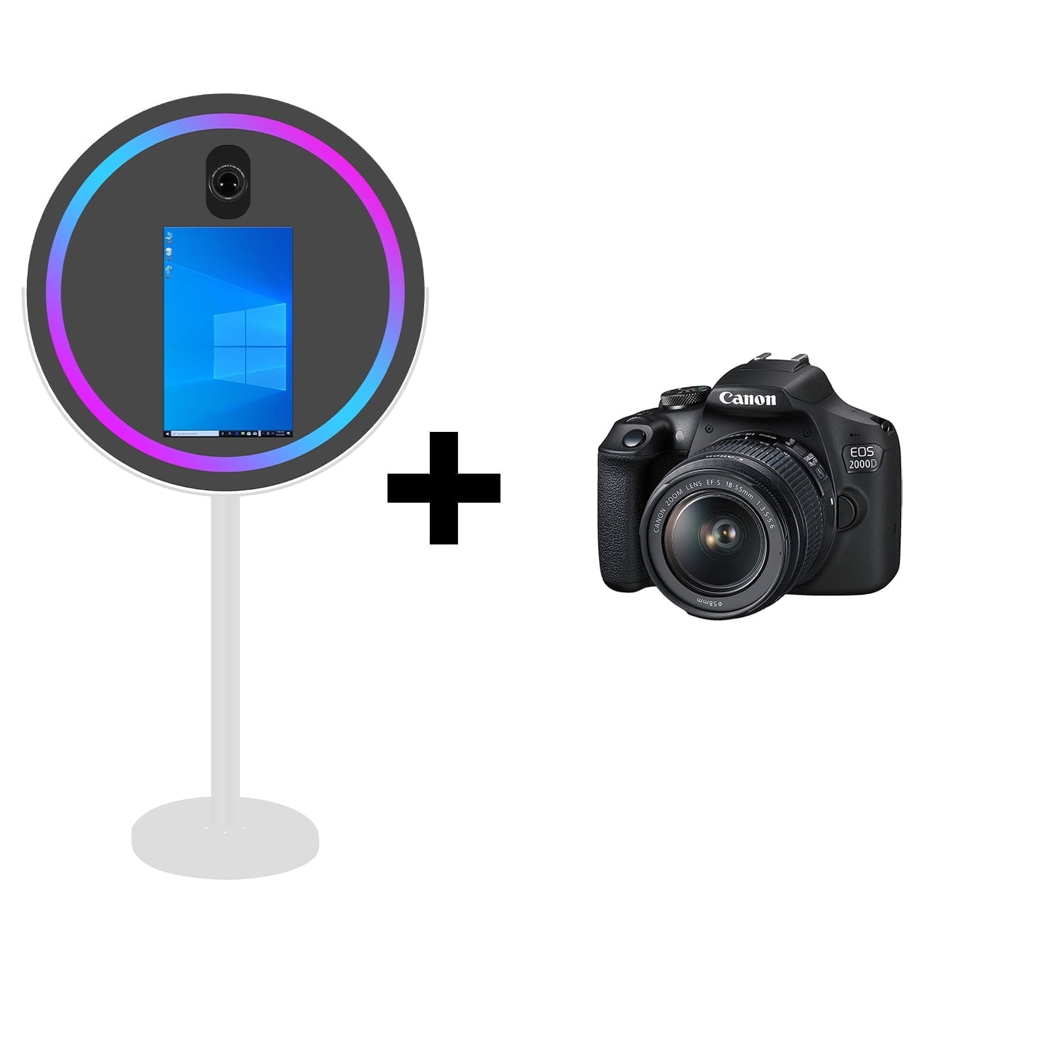 WideMeet 21.5''Portable Mirror Photo Booth Magic Selfie Machine for ...