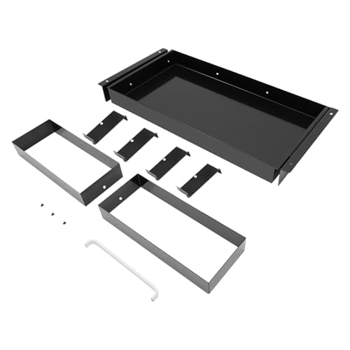 21.5'' Under Desk Mounted Sliding Pull-out Drawer with Dividers, Space ...