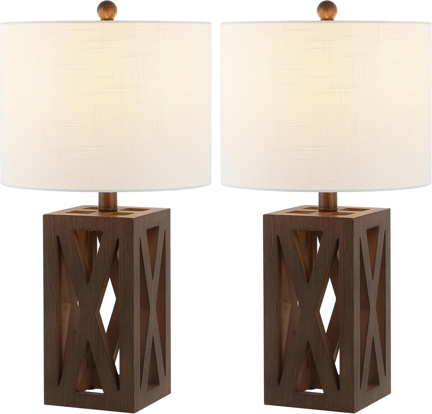 21.5" Wood LED Table Lamp Farmhouse, Country, Rustic, , Bedroom, Living ...