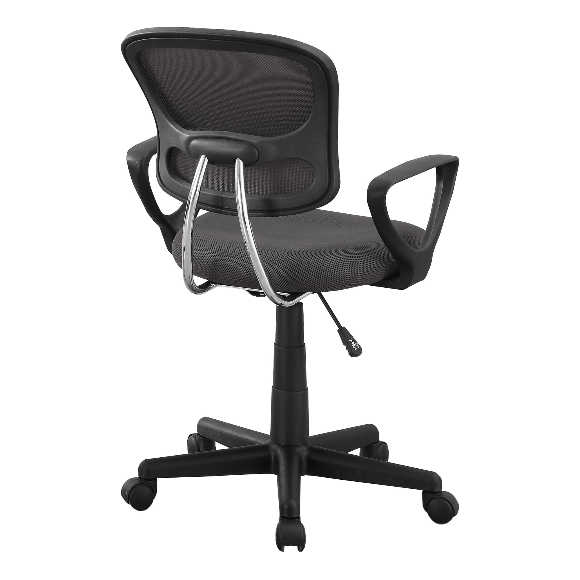 21.5" x 23" x 33" Grey Foam Metal Polypropylene Polyester Office Chair ...