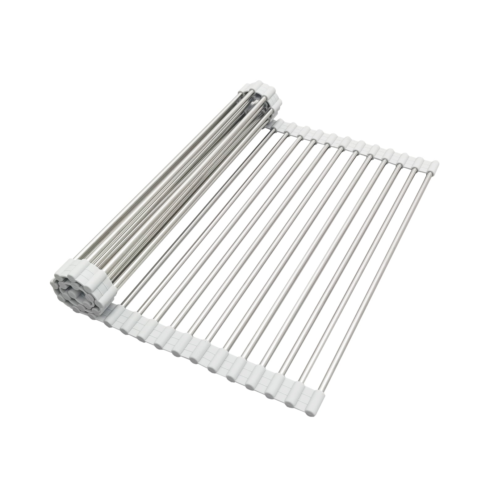 21.6"*14.6" Kitchen Drain Rack Foldable Roll Up Kitchen Sink Drying ...