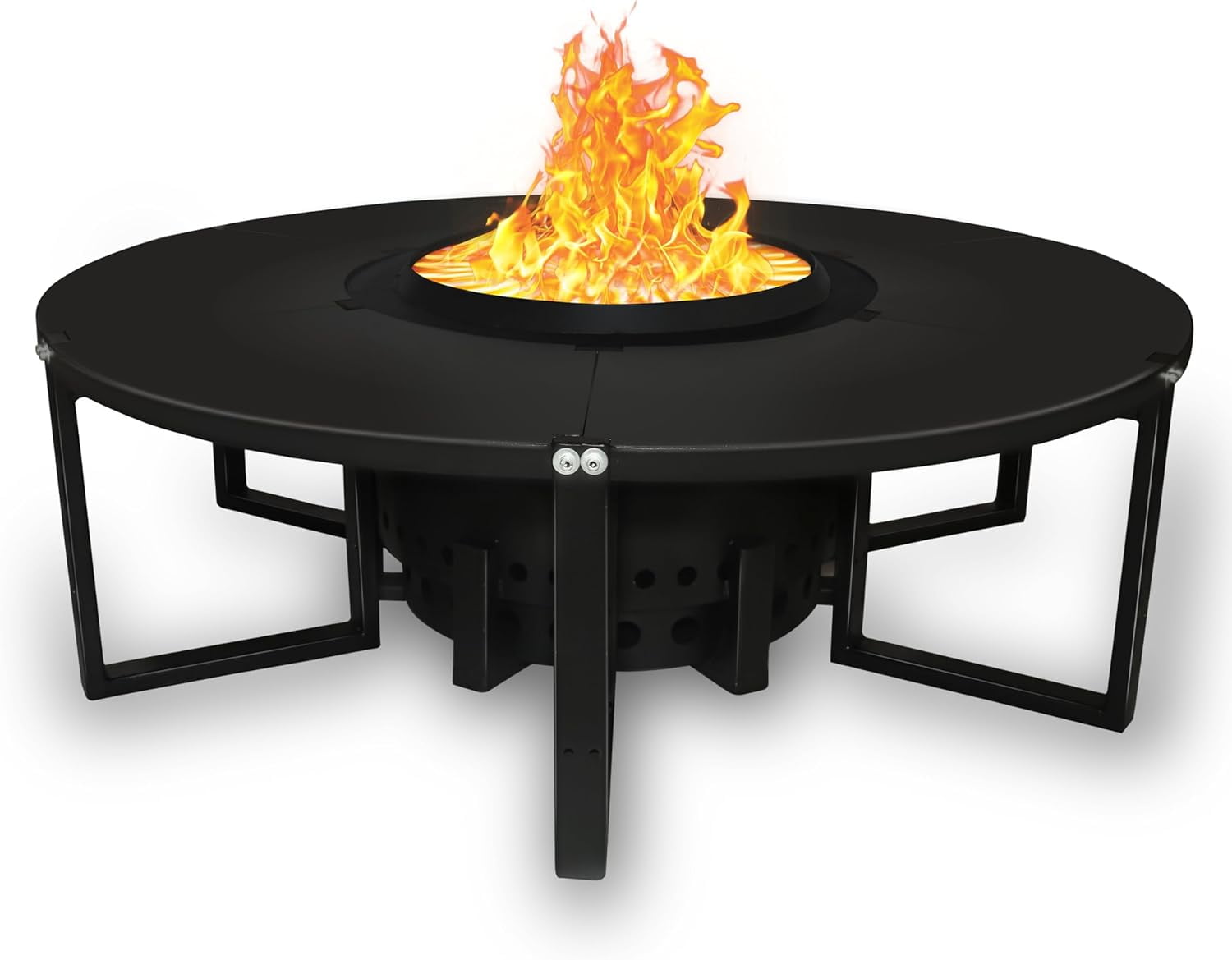 21.6 Inch Smokeless Firepit with Round Table Top - Efficient and Safe ...