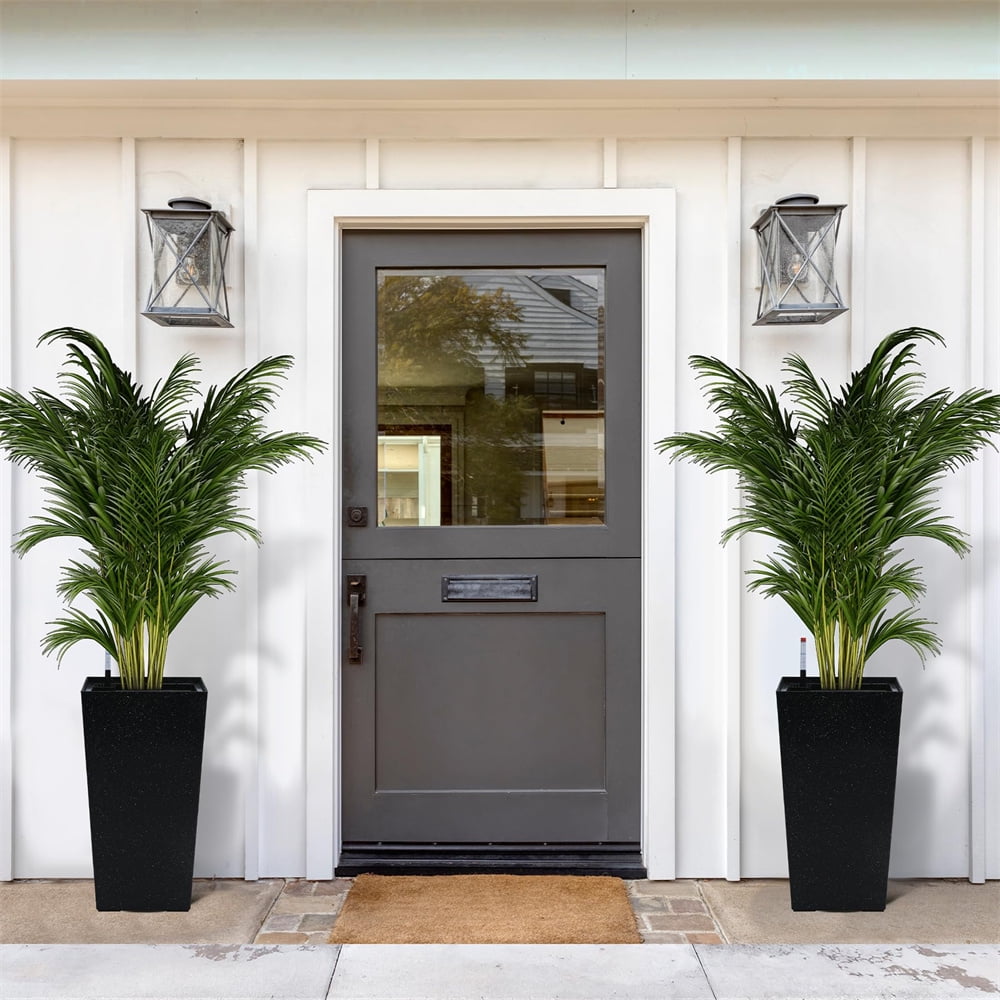 21.6" Tall Rectangular Planters Set of 2 Large Modern Plant Pots with ...