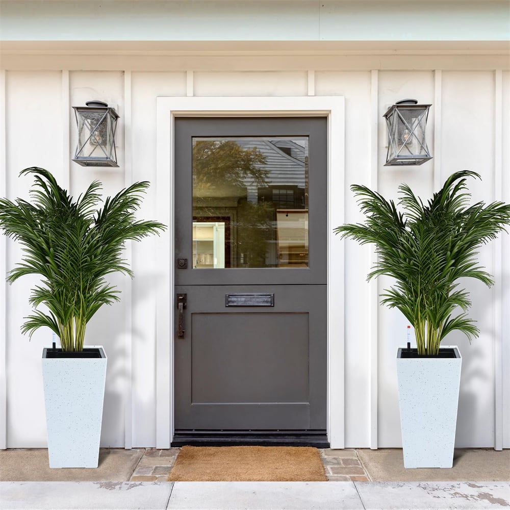 21.6" Tall Rectangular Planters Set of 2 Large Modern Plant Pots with ...