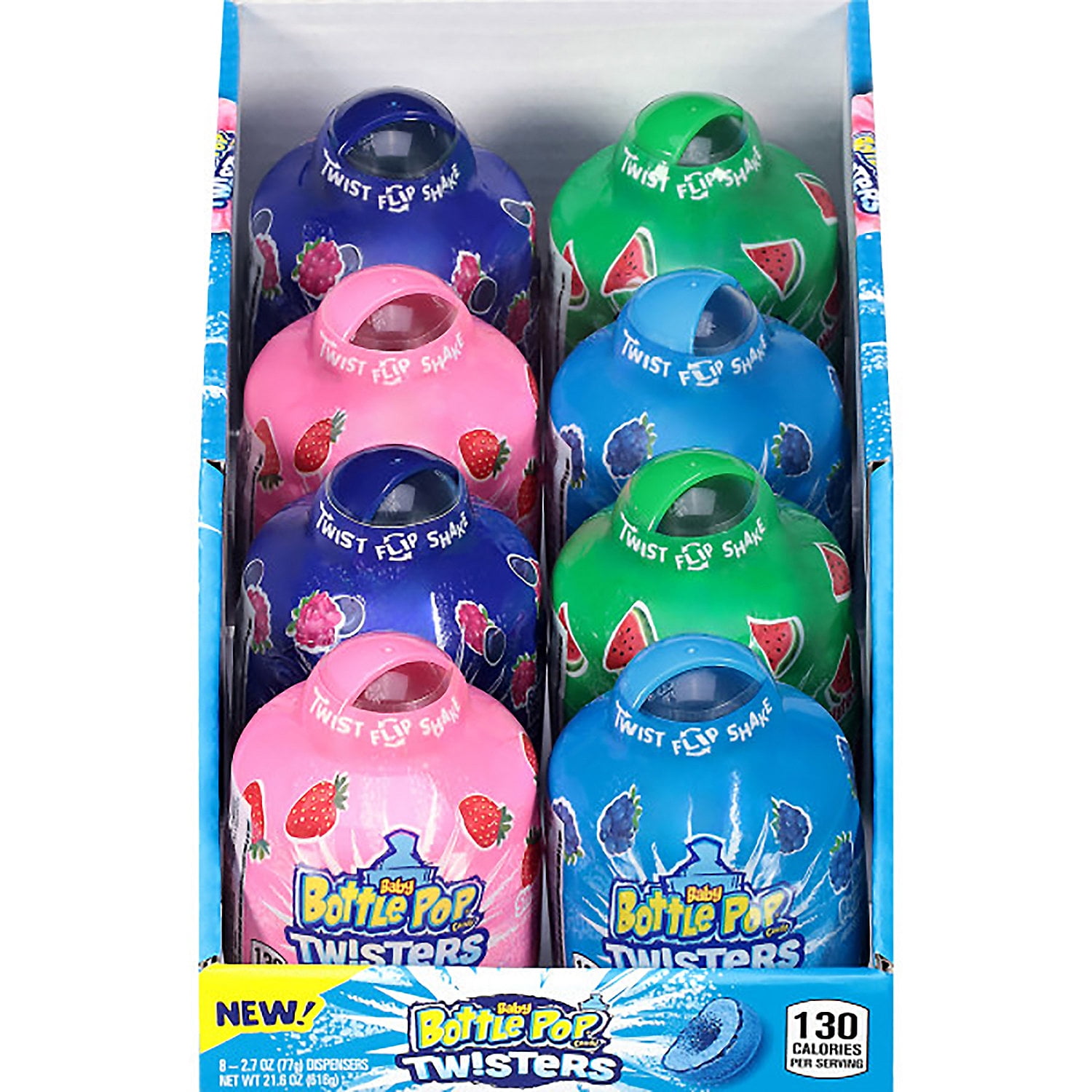 21.6 oz. Baby Bottle Pop Twisters Chewy Fruit-Flavored Candy - 8 piece ...