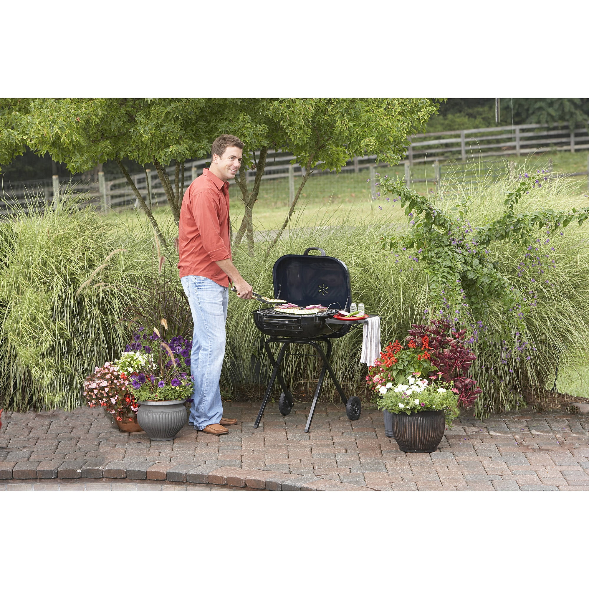 21.75" Charcoal Grill with Side Table - Walmart.com