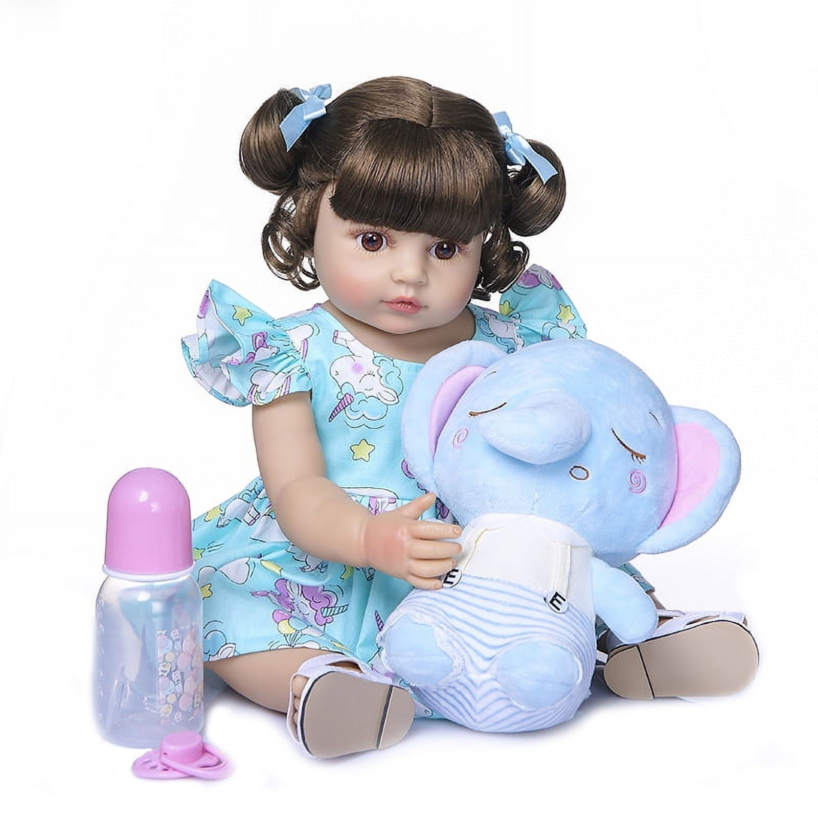 21.7inch Full Body Sweet Face Soft Silicone Popular Reborn Toddler Baby ...