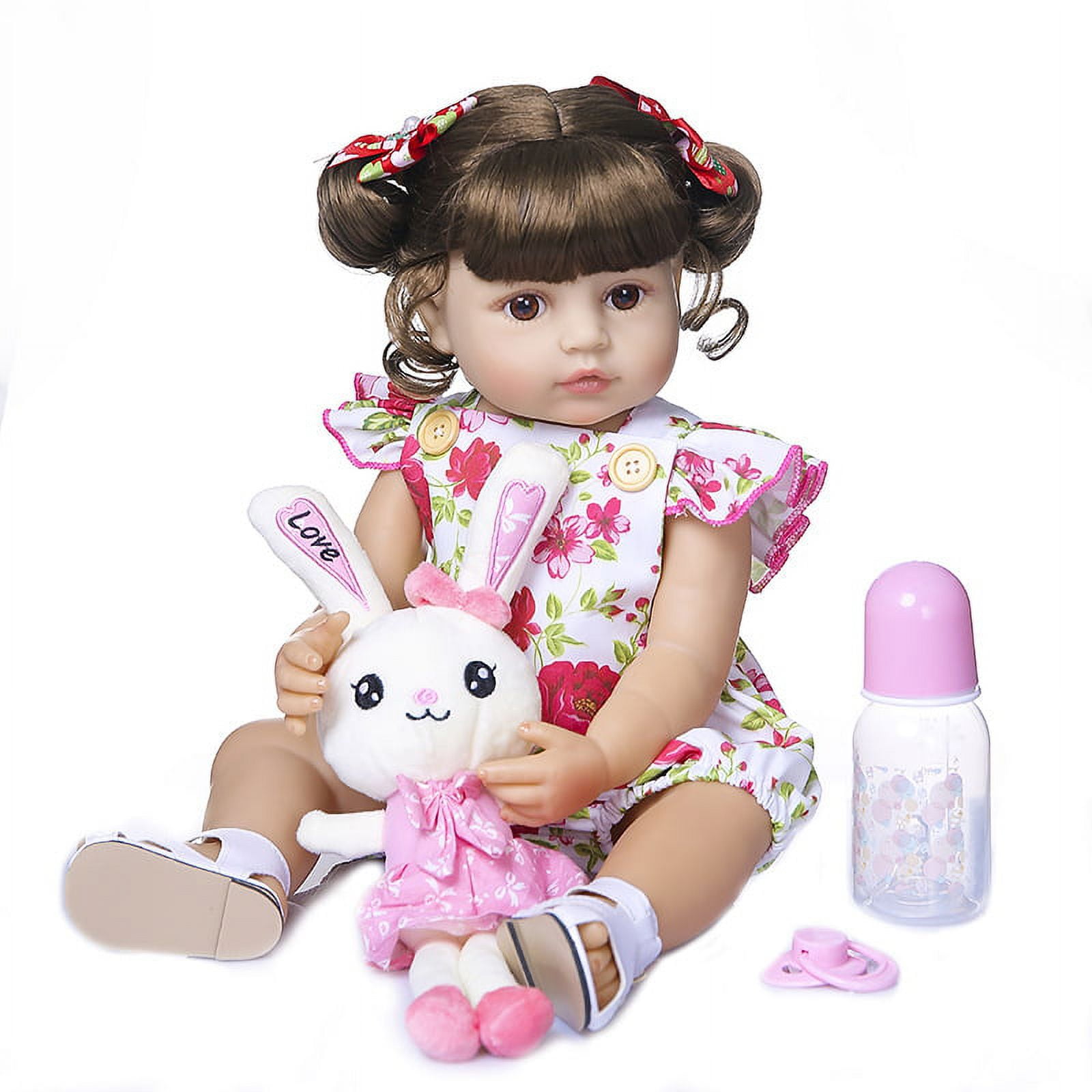 21.7inch Full Body Sweet Face Soft Silicone Popular Reborn Toddler Baby ...