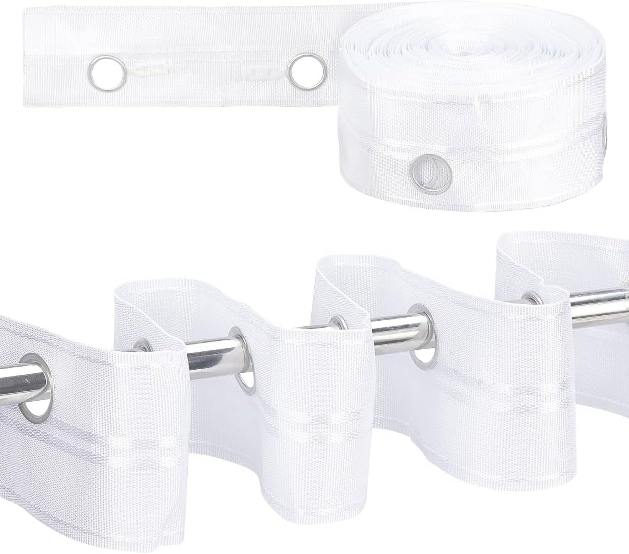 21.8 Yards Polyester Grommet Drapery Tape 3.1inch Wide White Flat ...