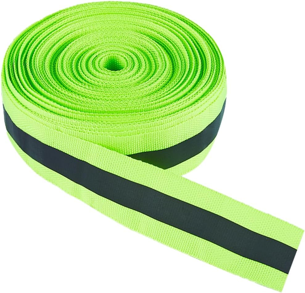 21.8 Yards Sew On Reflective Tape Green Yellow Reflective Ribbon High ...