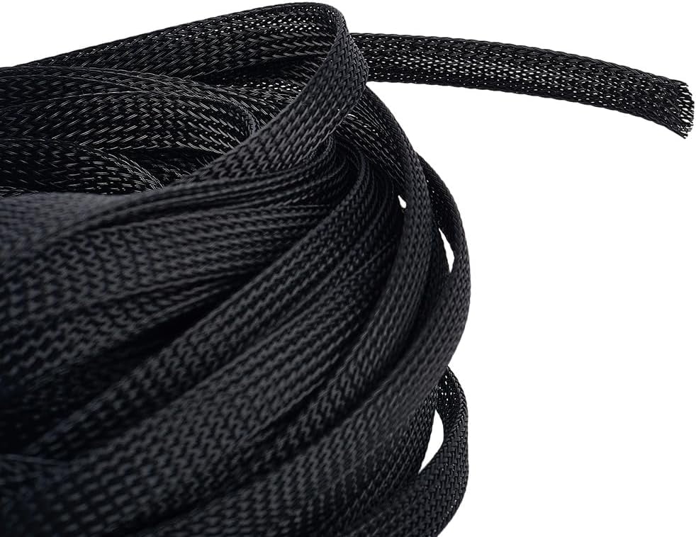 21.87 Yards 0.4 Inch Black Mesh Wire Cover Ribbon Decor Protector Loom ...