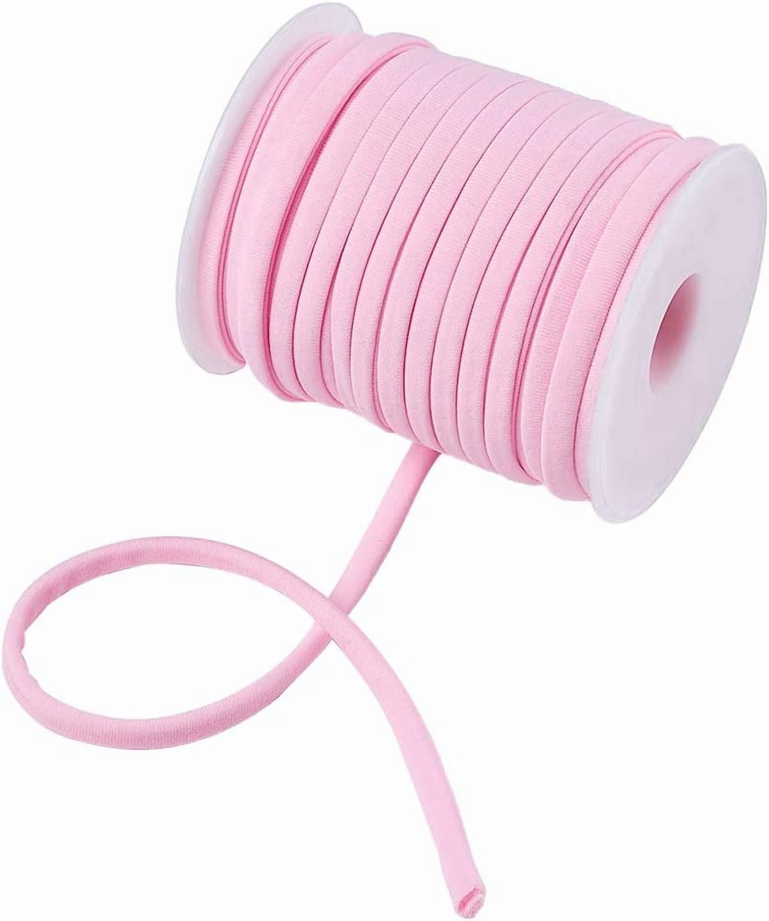21.87 Yards 5mm Flat Nylon Cord Pink Soft Stretch Beading Strings ...