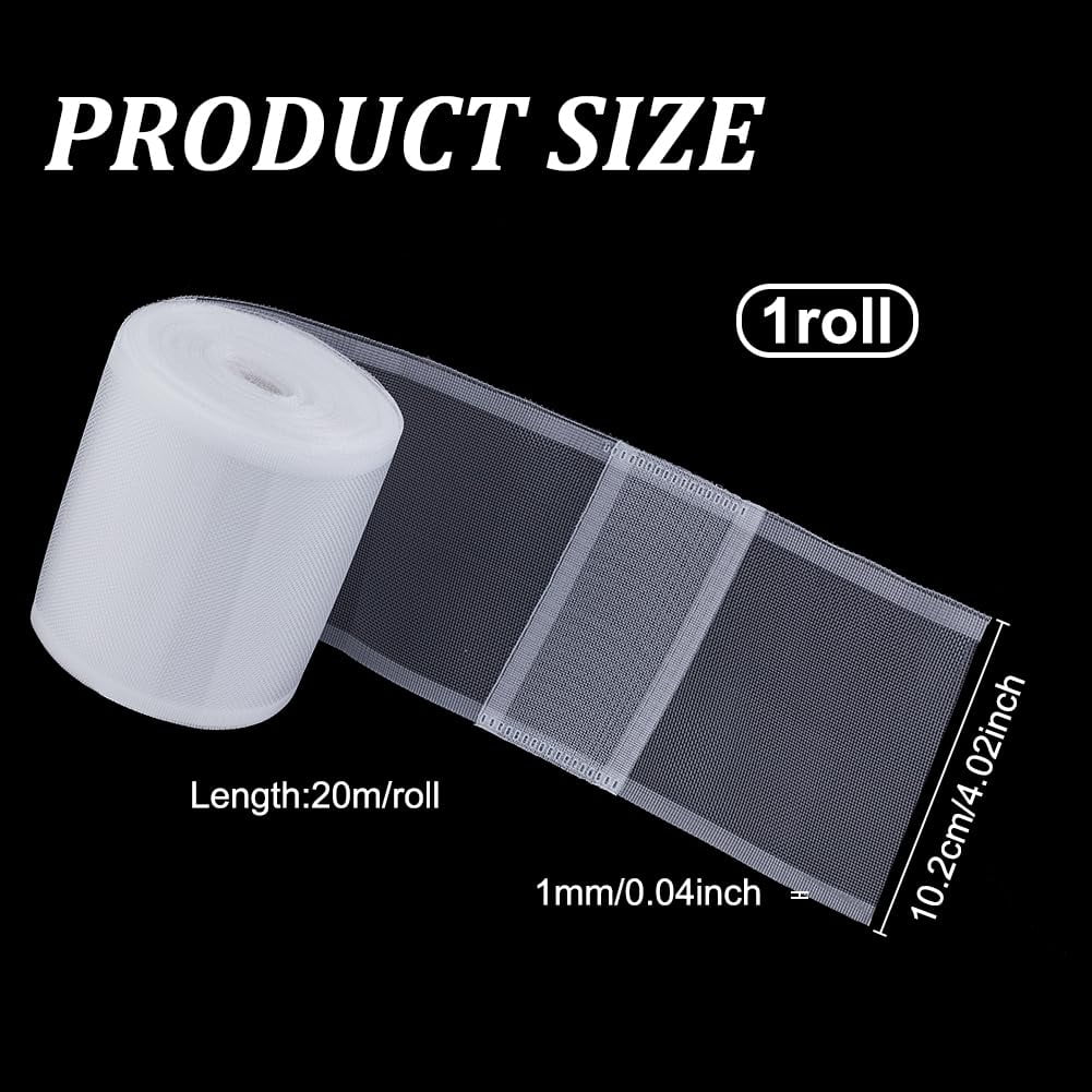 21.87 Yards Curtain Pleat Tape 4 inch Translucent Wave Curtain Tape ...